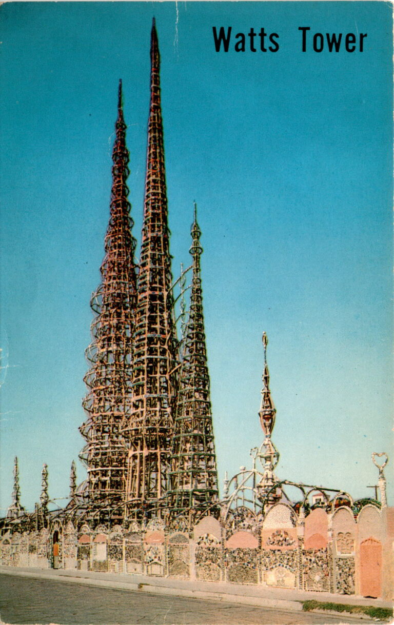 Watts Towers, California, Simon Rodia, sea shells, pipe structures ...